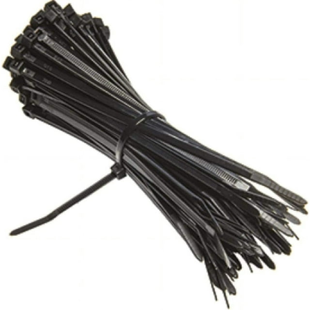 EXCALIBUR - 100 Pack - Heavy Duty Black Cable Tie Zip Ties Nylon ...