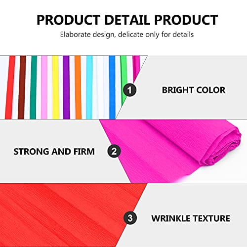 EXCEART 12 Rolls Packing Crepe Paper Rolls Paper for Crepe Paper ...