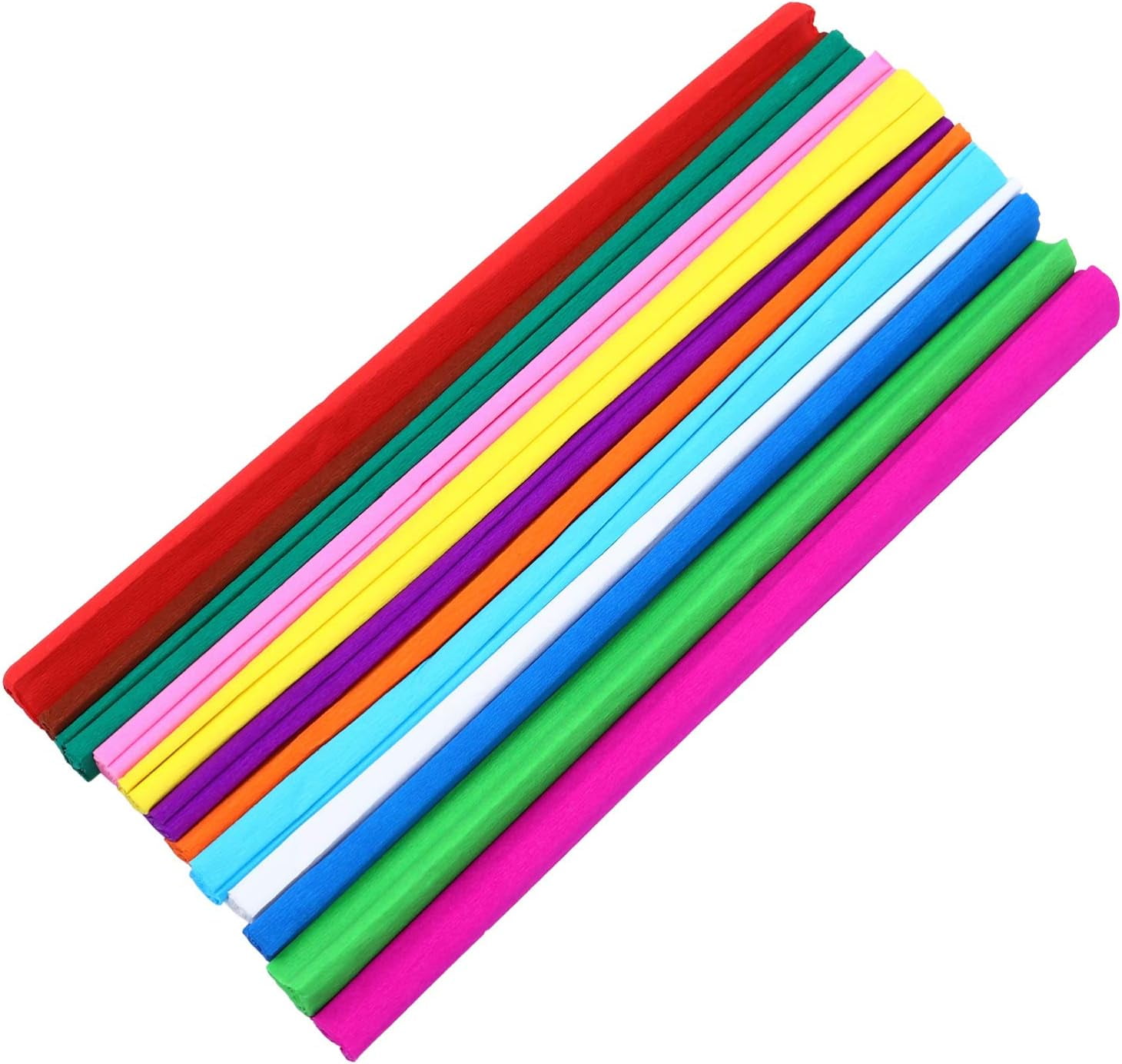 EXCEART 12 Rolls Packing Crepe Paper Rolls Paper for Crepe Paper Flowers Wrapping Floral Artwork ...