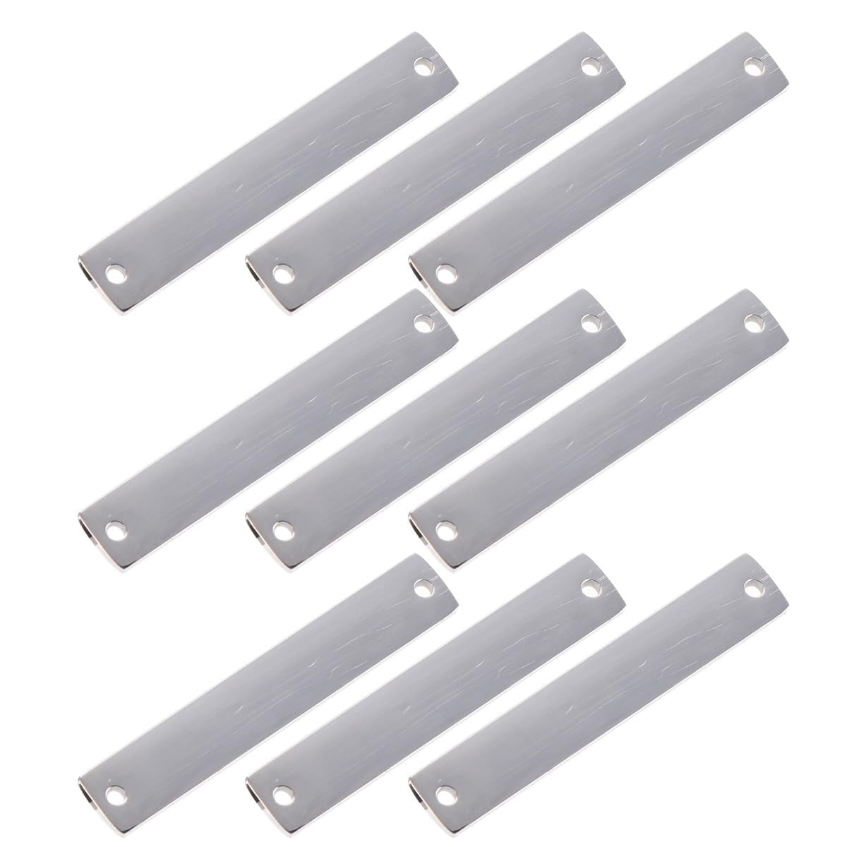 EXCEART Stainless Steel Hanging Pendant 10Pcs Double Holes Connector ...