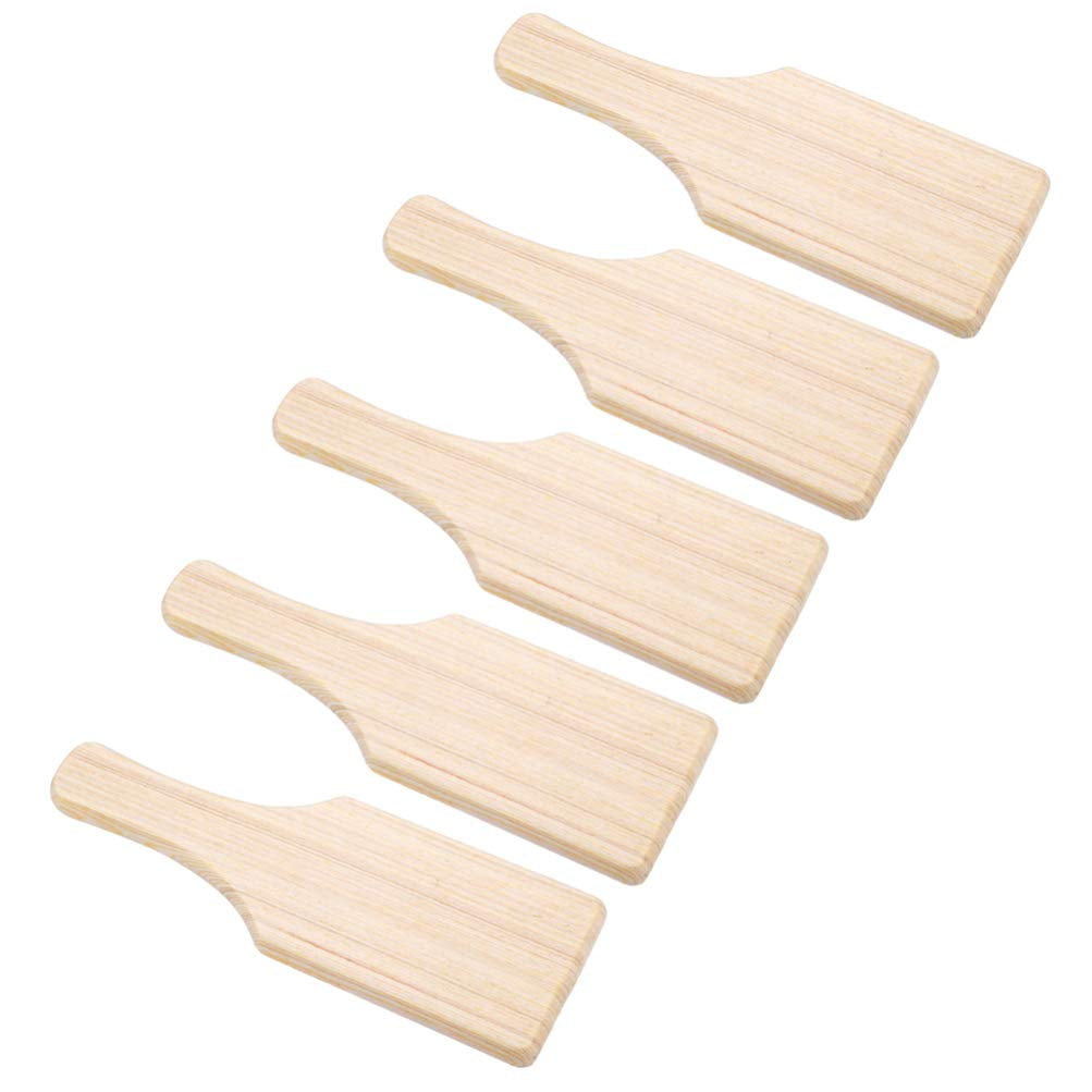 EXCEART Wood Carving Tools EC36 5PCS Unfinished Wood Paddle Wood Board for Arts Crafts Sorority ...