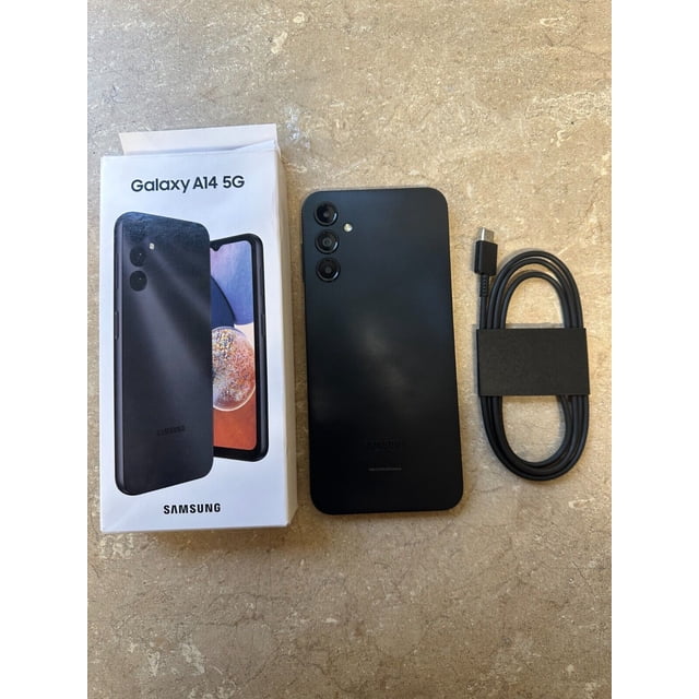 EXCELLENT Samsung Galaxy A14 5G SM-A146U 64GB Black Unlocked - Walmart.com