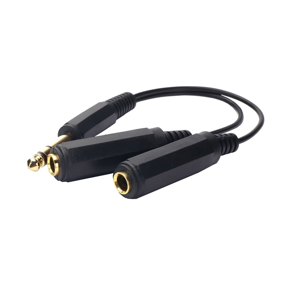EXCIXING 1/4inch to 6.35mm Male Y Splitters Cable,6.35mm to Two 6.35mm ...