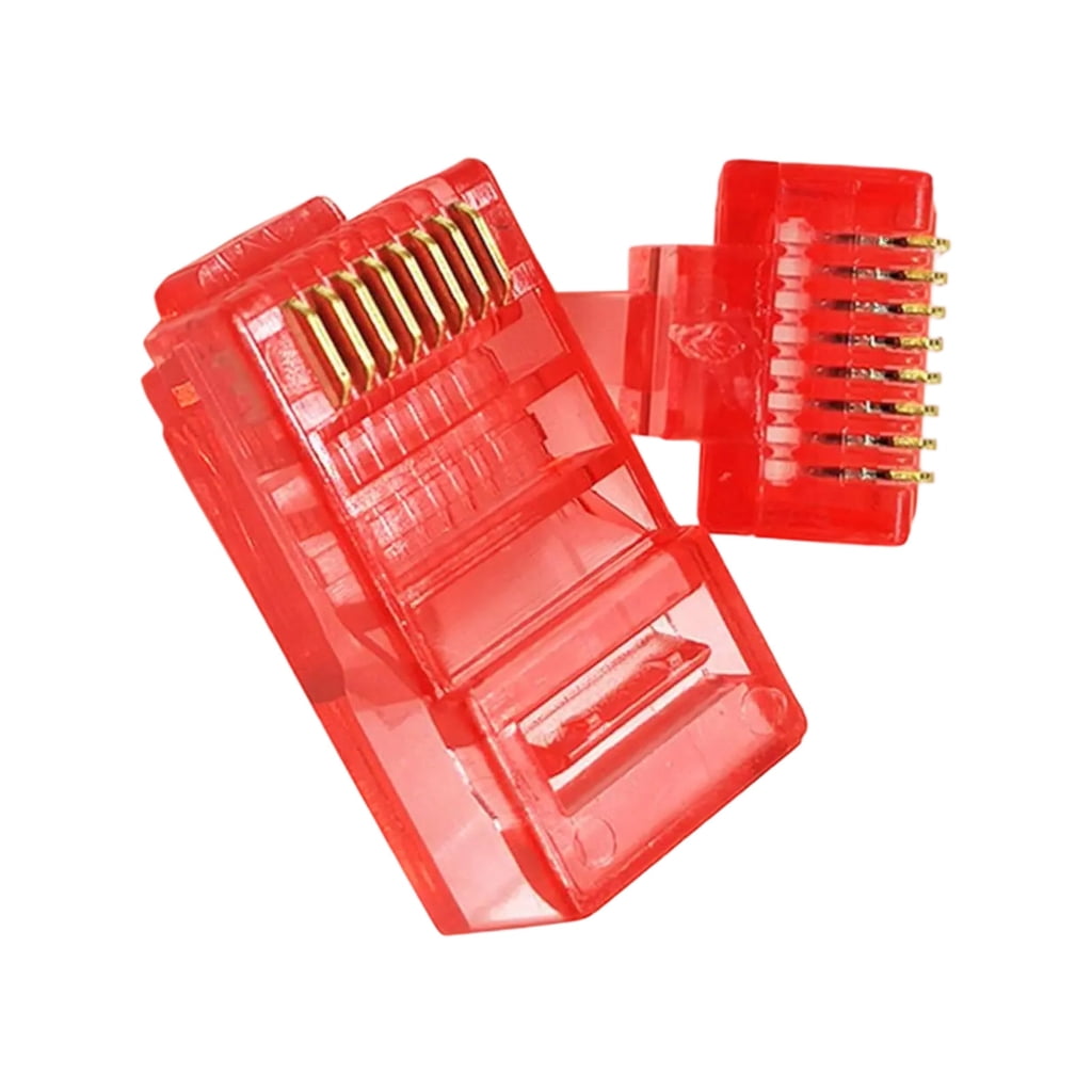 EXCIXING 100Pcs Cat5 RJ45 Pass Through Connectors For Solid Ethernet ...