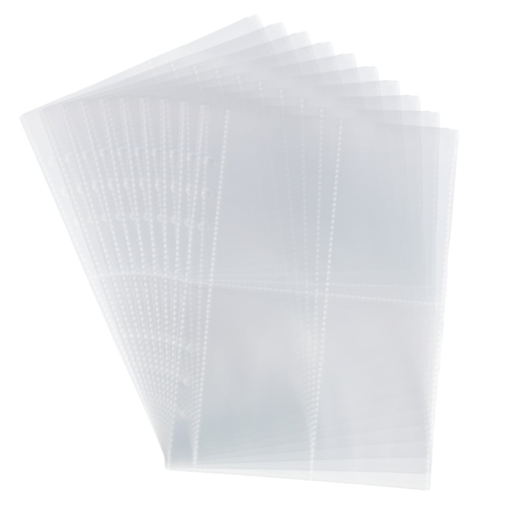 EXCIXING 10Pcs Pocket Sleeves Double-Side Page Sheets Protector Photo ...