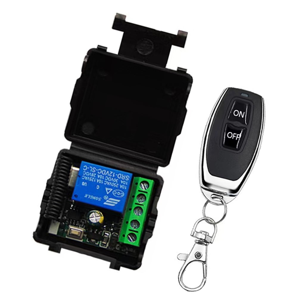 EXCIXING 12V/24V Remote Control Switches 433Mhz Universals Gate Remote ...