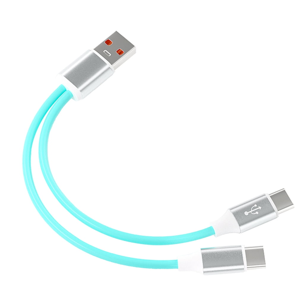 EXCIXING 2 in 1 Multiple Charge Cord USB to Double USB C ConnectorFast ...