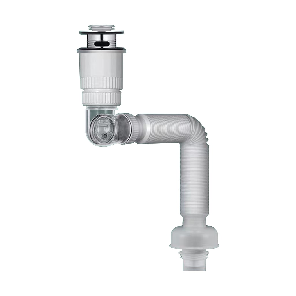 EXCIXING ABS Sink Drain Pipe Rotatable Basins Drain Pipe 60mm for Home ...