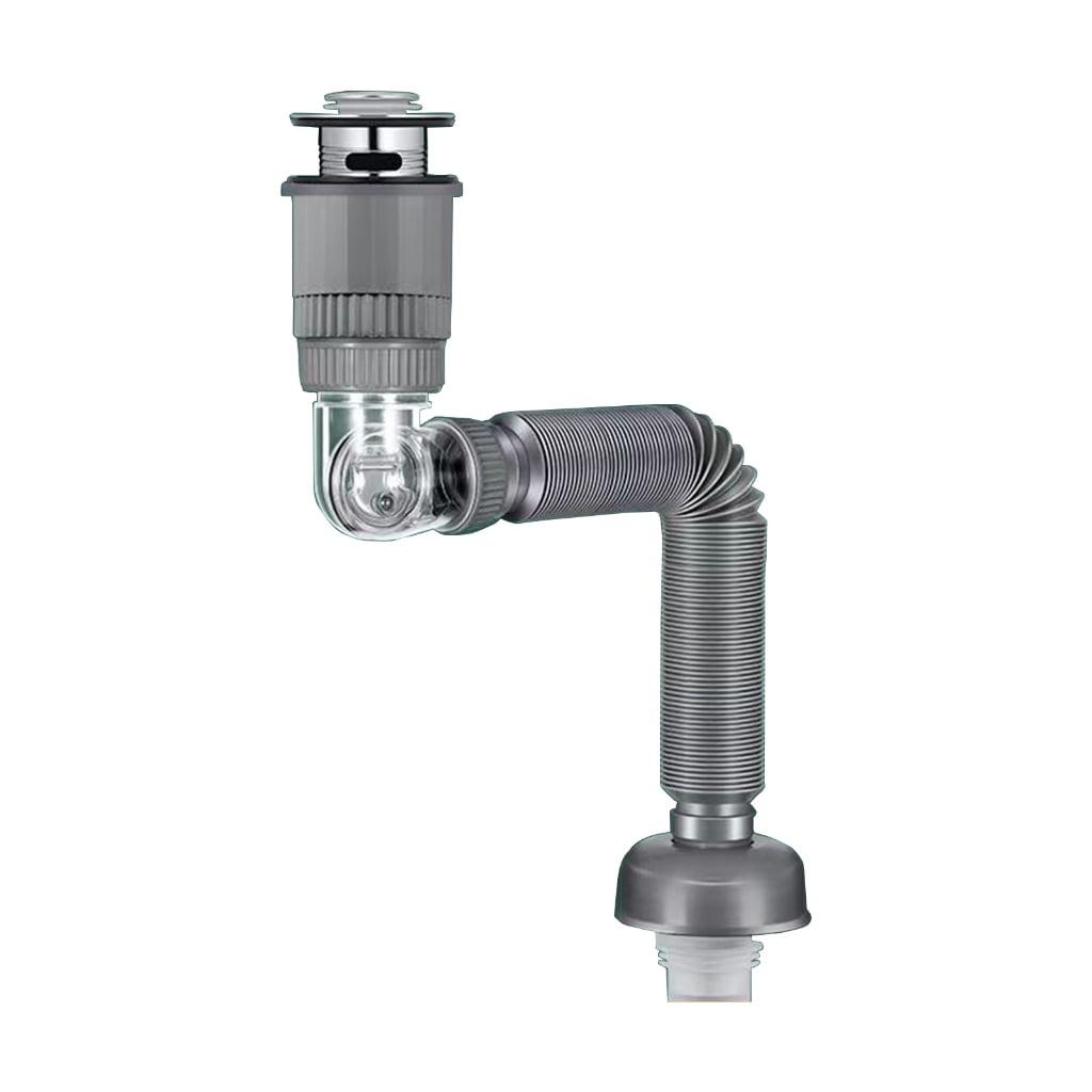 EXCIXING ABS Sink Drain Pipe Rotatable Basins Drain Pipe 60mm for Home ...