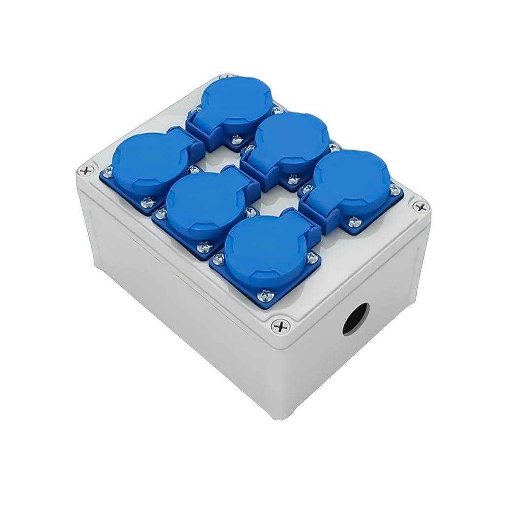 EXCIXING Construction Power Distributor 220V 10A 6 Hole Wall Socket ...