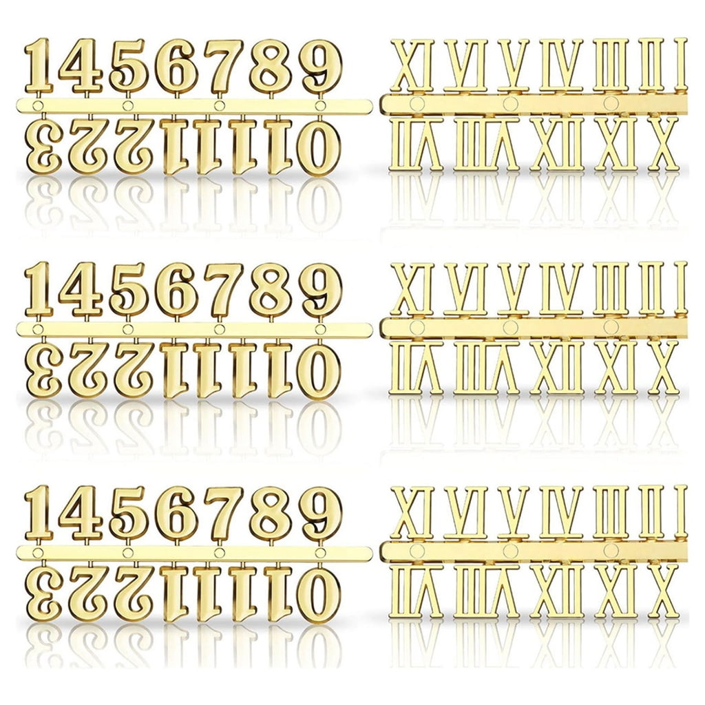 EXCIXING Creative Clock Numbers Set for Home Decors Metal Arabic Roman ...