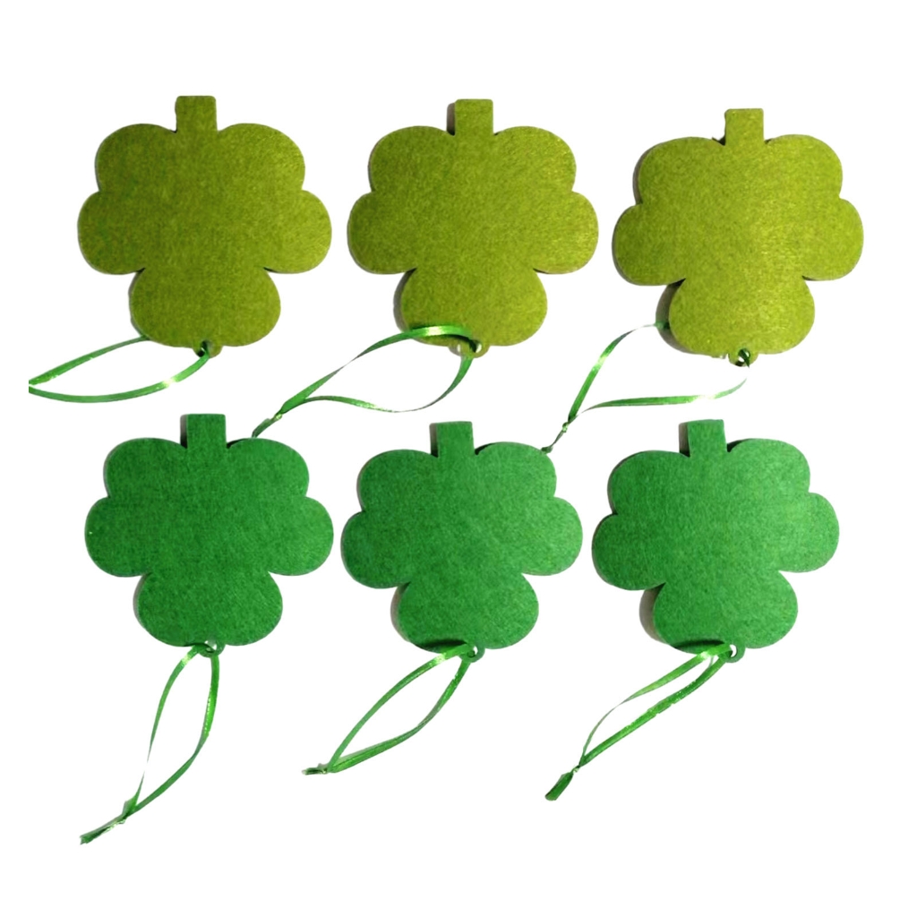EXCIXING Cultural Symbol Decor Pack of 6pc/24pc Handcraft Felt Shamrock ...