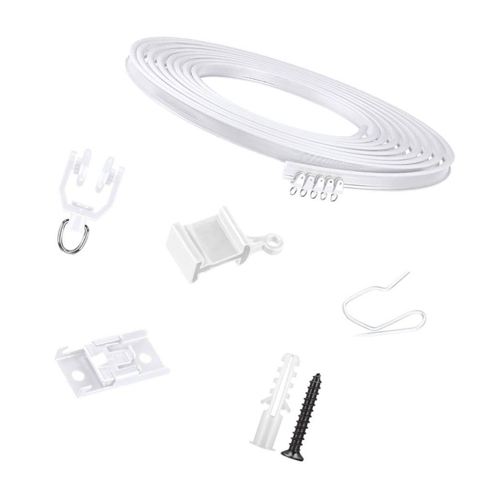 EXCIXING Customizable 5/10/20M Ceiling Curtain Track with Quiet Glides ...