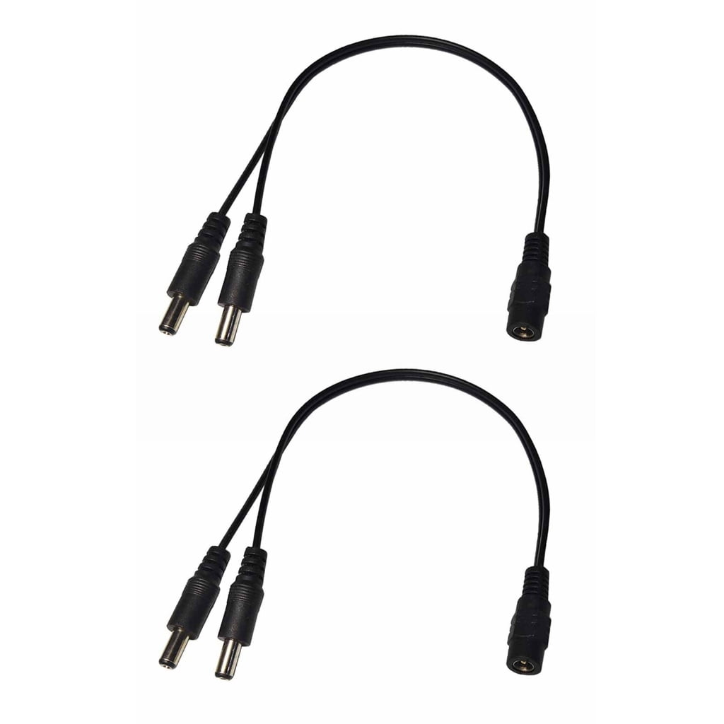 EXCIXING DC5.5x2.1mm 1 to 2 Splitter Power Extension Cable for CCTV ...