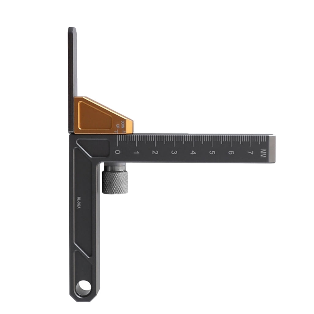 EXCIXING Depth Measuring Ruler Inch/Metric Scale Woodworking ...