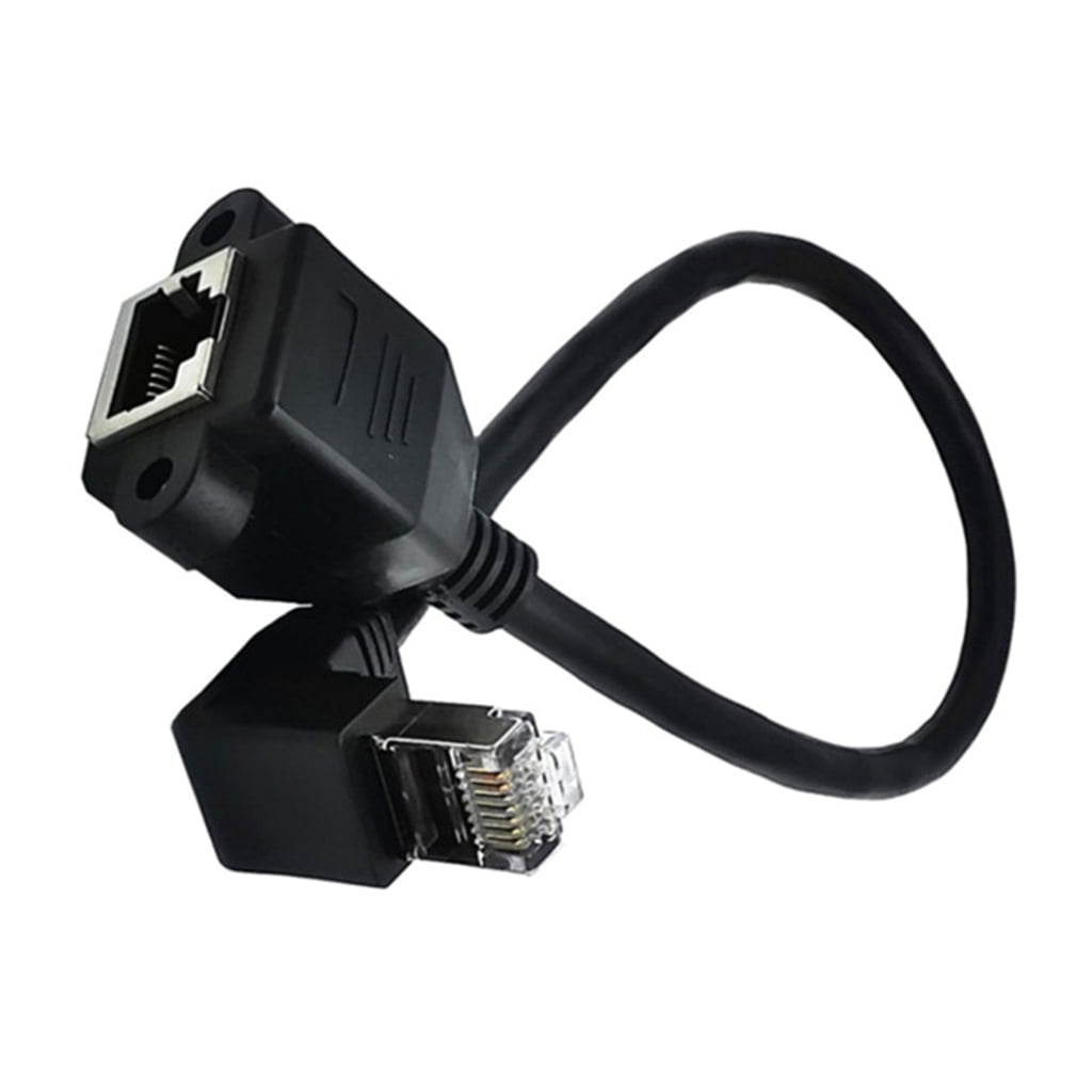 EXCIXING Fast Speed RJ45 Ethernet Extension Cable with 90° Left/Right ...