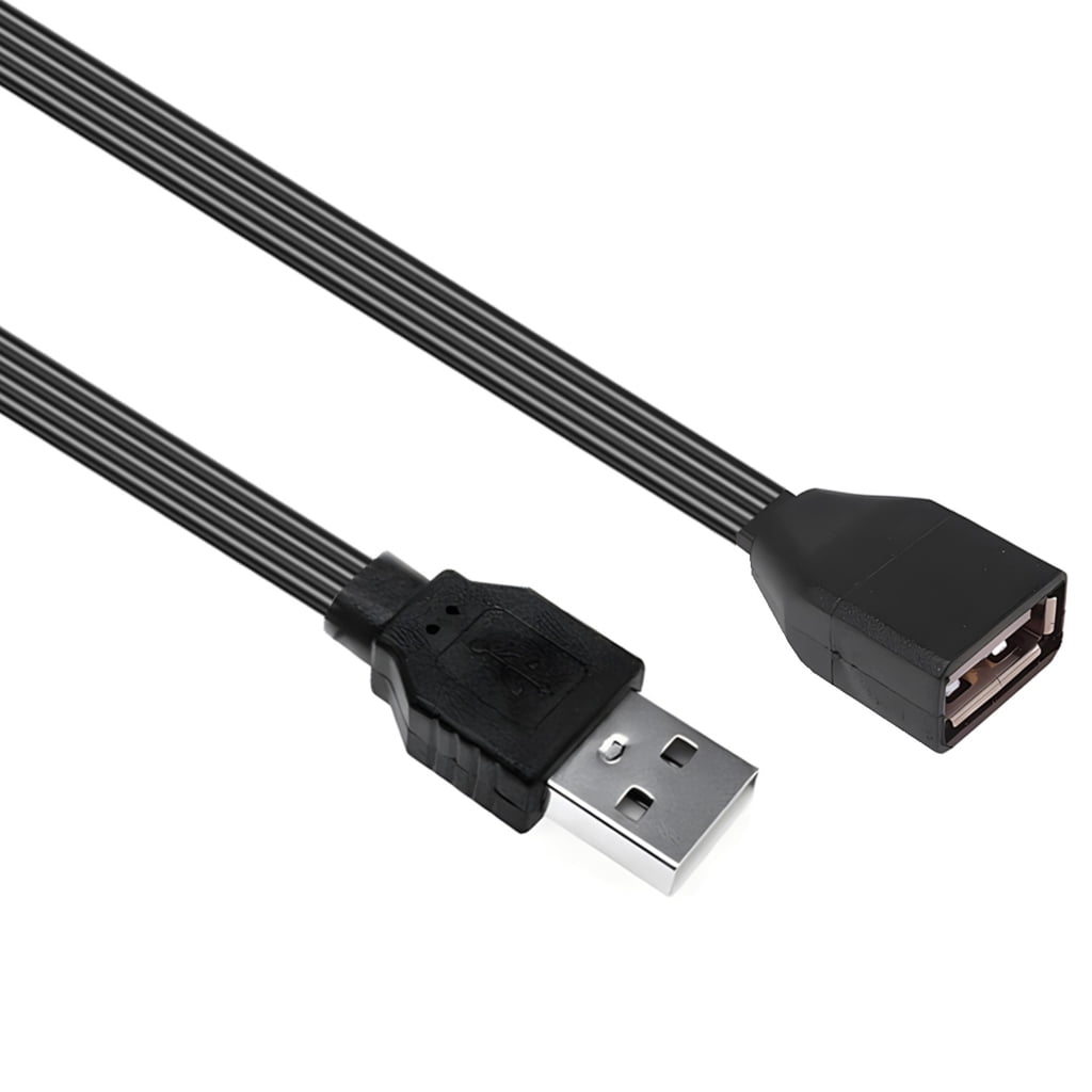 EXCIXING Flat Data Line USB 2.0 Extension Cable 90 Degree/Straight Head ...