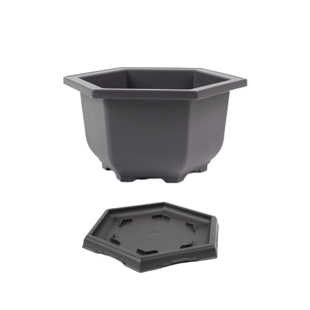 EXCIXING Hexagonal Flower Pot, Indoor and Outdoor Modern Decorative ...
