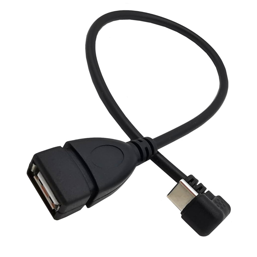EXCIXING Male/Female USB to 180° Bend Type C Male Charging Data Line ...