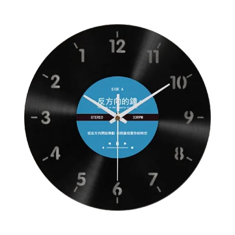 EXCIXING Minimalists Vinyls Record Backwards Wall Clock 12Inch ...