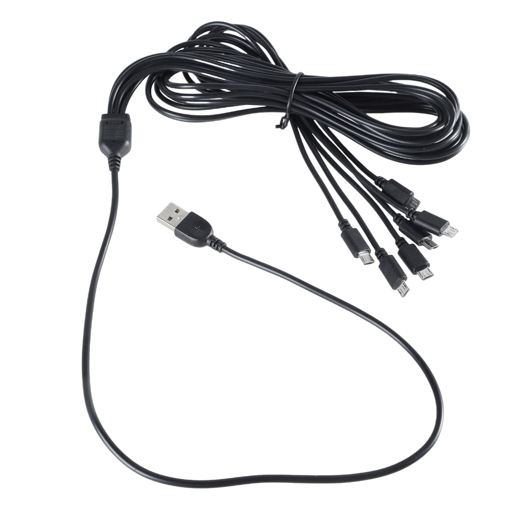 EXCIXING Multi Device Charging Cable USB Male to 6 USB 5Pin Male Power ...