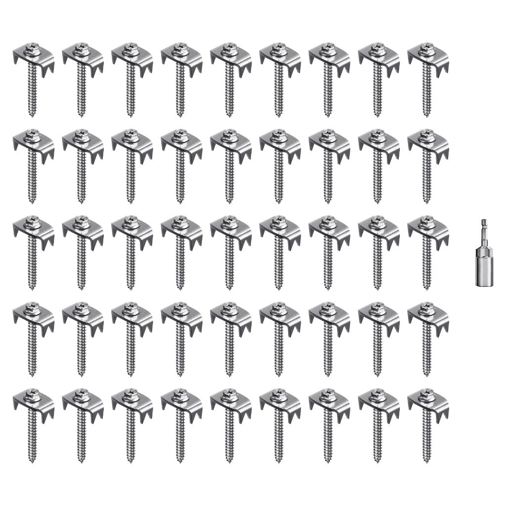 EXCIXING Multiple Use Metal Fence Pegs Reusable Fence Anchors for Quick ...