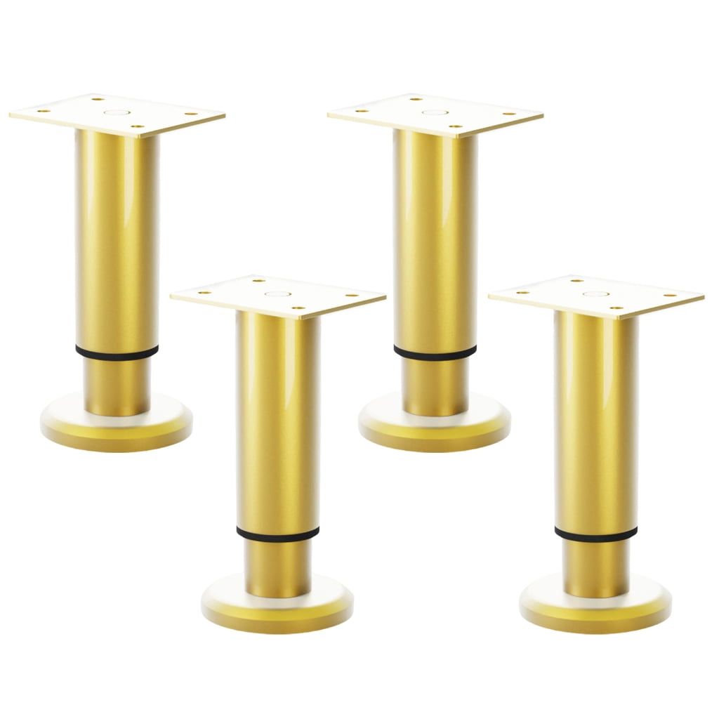 EXCIXING Pack Of 4 Gold Adjustable Furniture Legs Universal Telescoping ...
