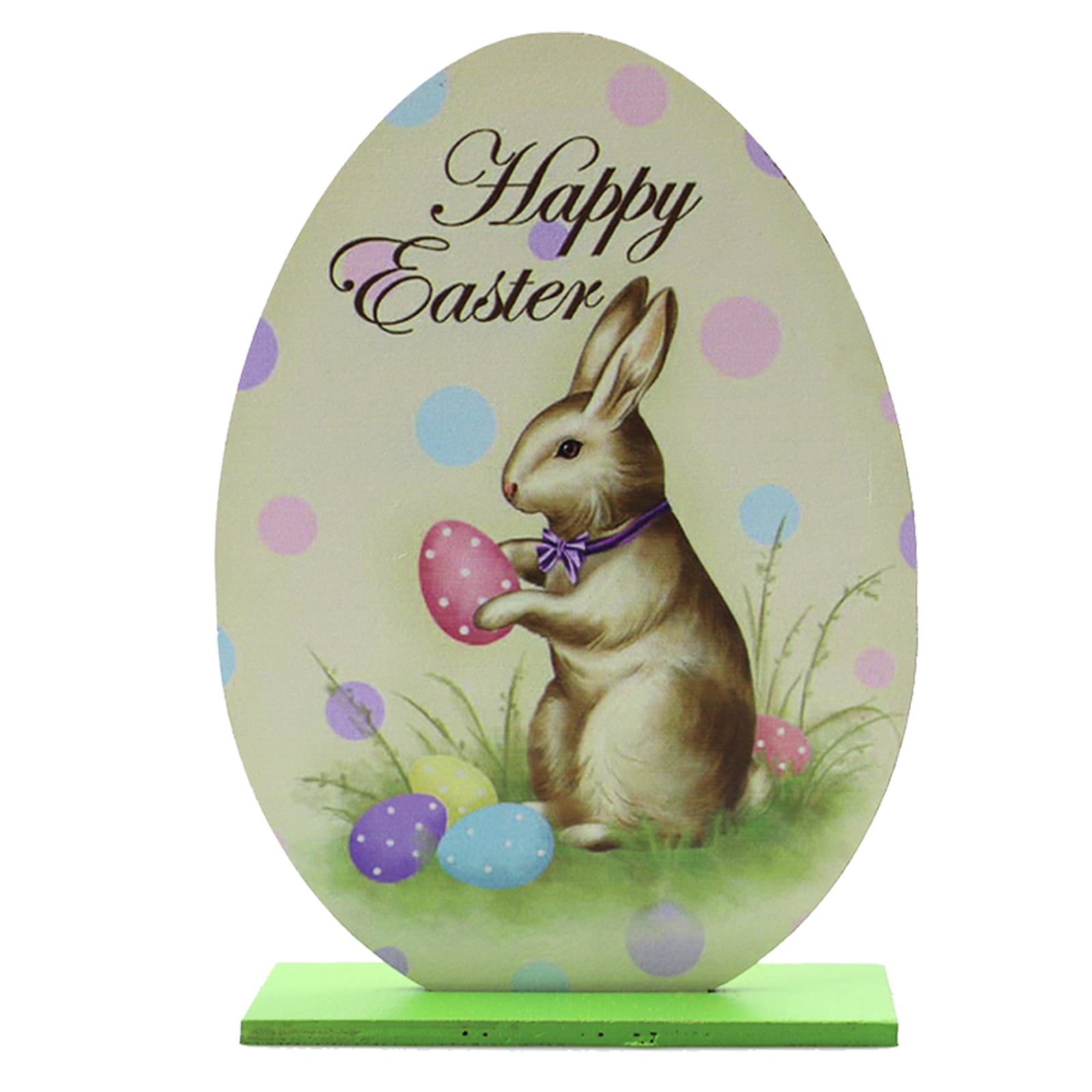 EXCIXING Rustic Spring Easter Dining Table Decor Cartoon Egg Wood ...
