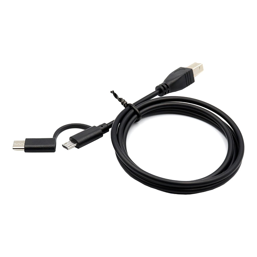 EXCIXING Smartphones to Printer OTG Cable Micro USB & Type C to USB-B ...