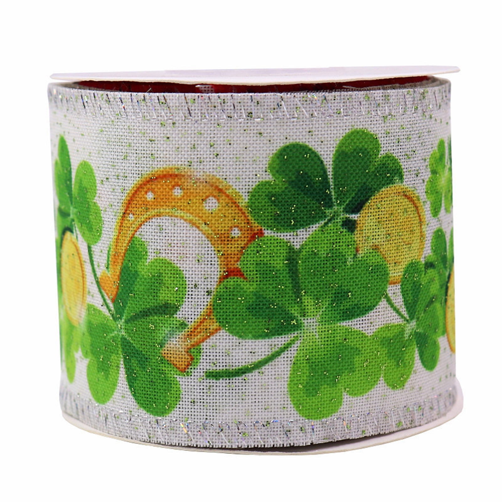 EXCIXING St. Patrick's Day Ribbon 5 /10 Yards Irish Clover Hat Shamrock ...