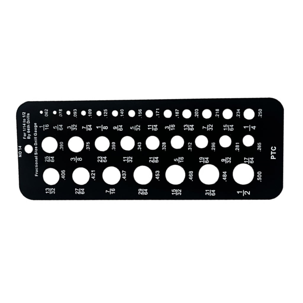 EXCIXING Stainless Fractional Drill Bit Size Gauge Metric/Inch Drill ...