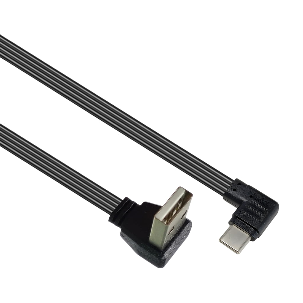 EXCIXING USB 2.0 Male to USB C Data Cord Wire Straight Head/90 Degree ...