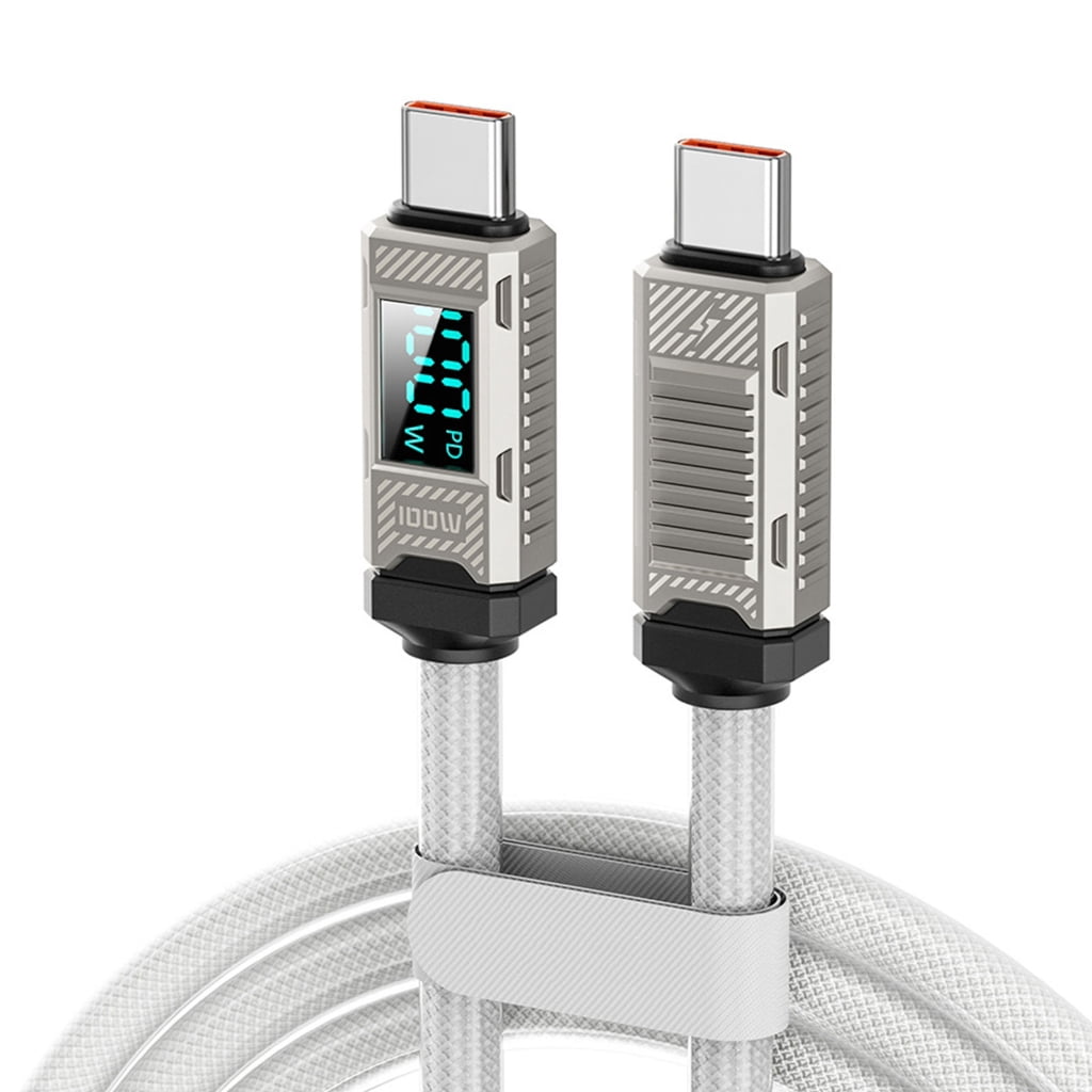 EXCIXING USB C To C Cable PD100W Quick Charging Wire Digital Diaplay ...