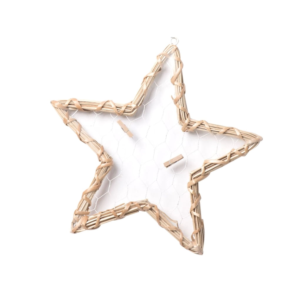 EXCIXING Unique Rattans Star Photo Frames Beige for Home or Office ...