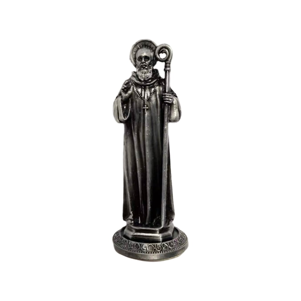 EXCIXING Vintage Standing Maria Sculpture Metal Religious Figurine ...