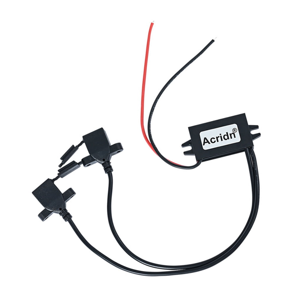 EXCIXING Waterproof 12V to 5V USB Converter Double Port USB A Female ...