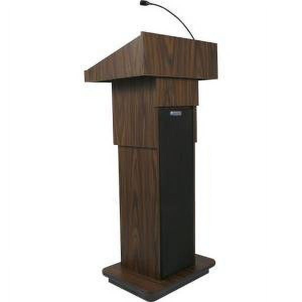 EXECUTIVE ADJ COLUMN LECTERN WALNUT 50W AMP 2 SPEAKERS MIC - Walmart.com