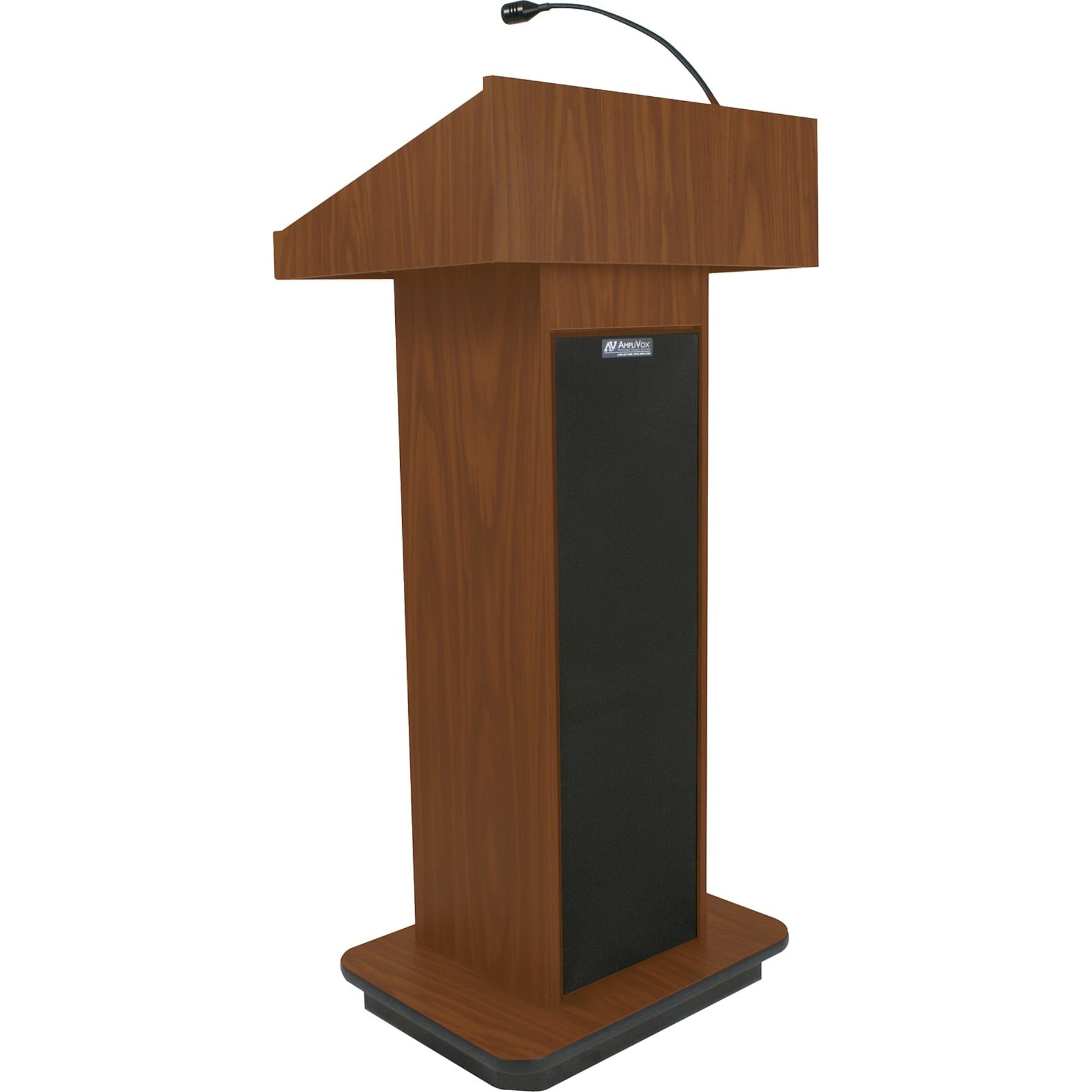 EXECUTIVE SOUND COLUMN LECTERN MAHOGANY 50W AMP 2 SPEAKERS MIC ...