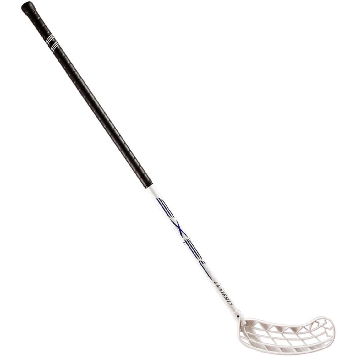 EXEL Floorball Stick University Series - Round Fiberglass Shaft (White ...
