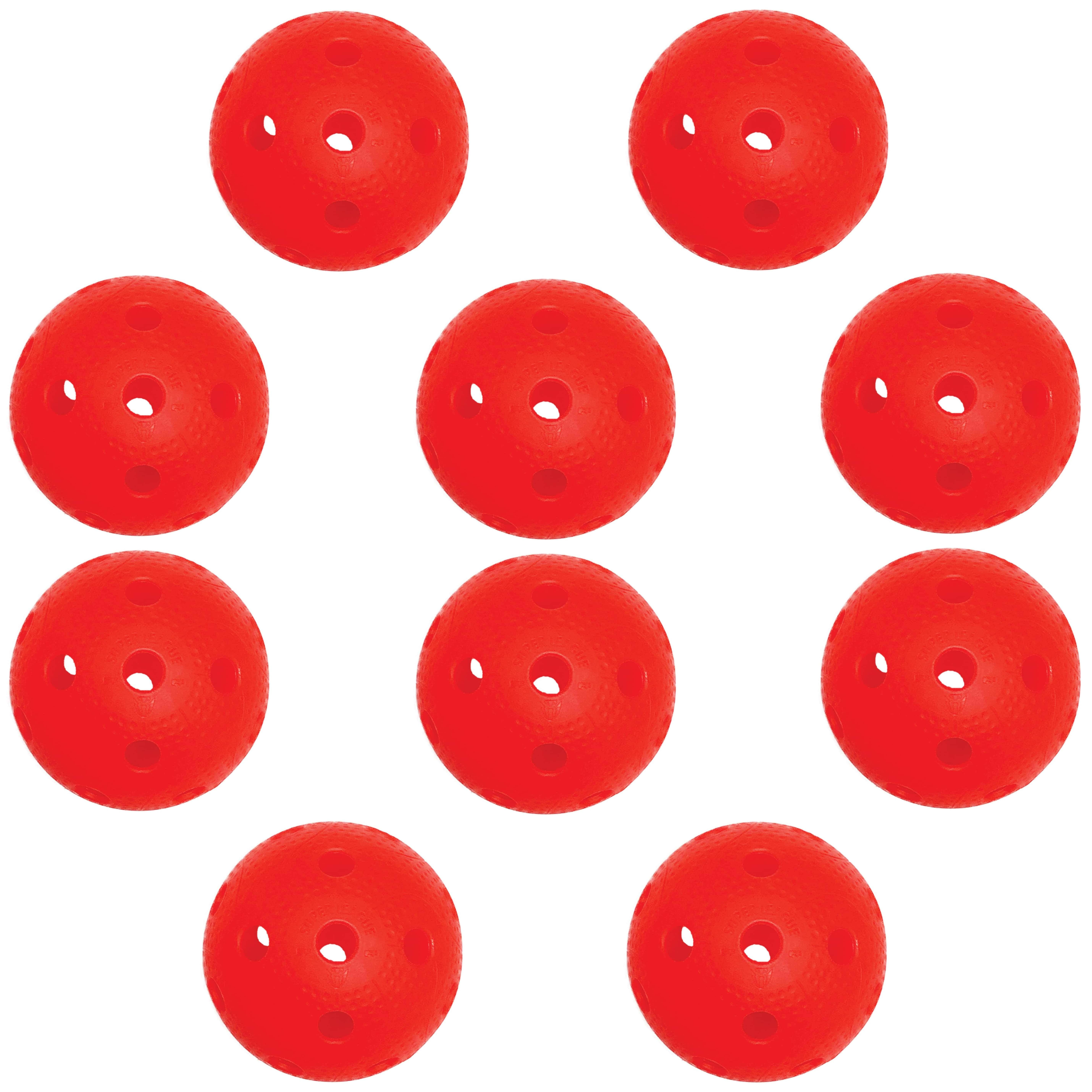 EXEL Precision Series Floorball Balls - 10-Pack Red - Walmart.com