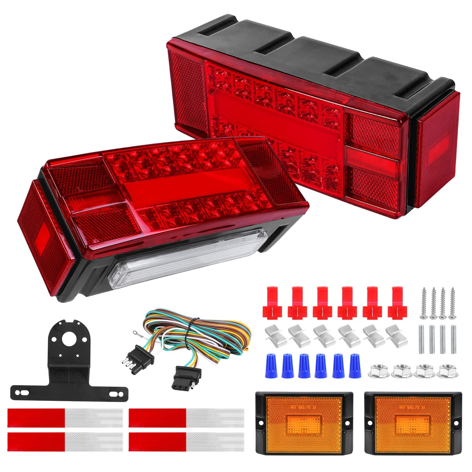 EXERAUO Boat Trailer Lights KEF16 Led Submersible Kit, Super Bright ...