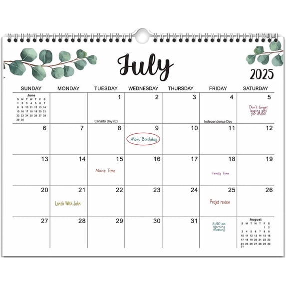 EXERAUO Wall Calendar 2025, Desk Calendar 14" x 11", Desk Calendar from ...