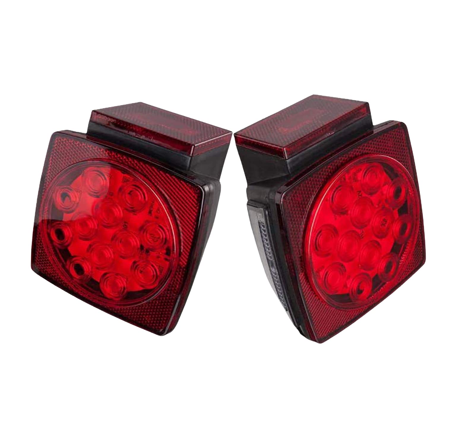 EXERAUO Trailer Tail Lights, Square Boat Trailer Lights Led Submersible ...