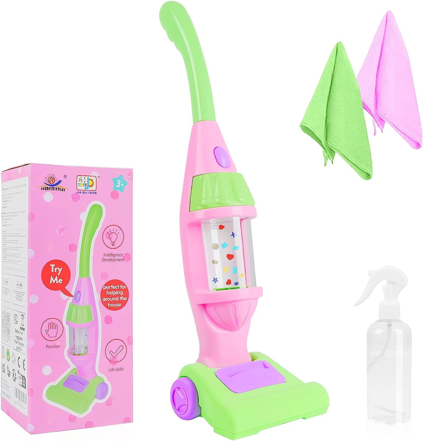EP EXERCISE N-PLAY Toy Vacuum for Kids with Lights, Sounds & Whirling ...
