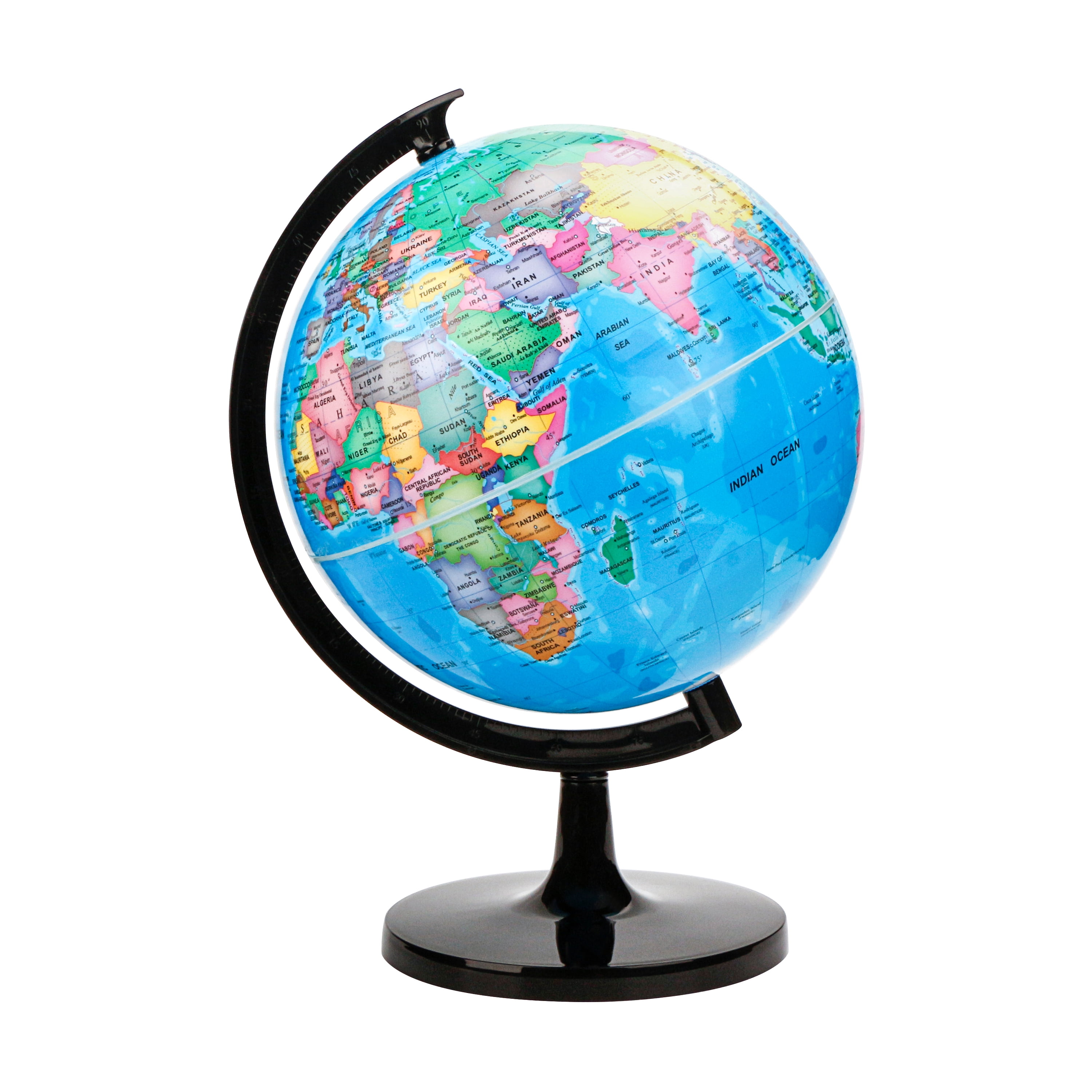 EXERZ 10inch World Globe Political Map - Educational Geographic Globe ...