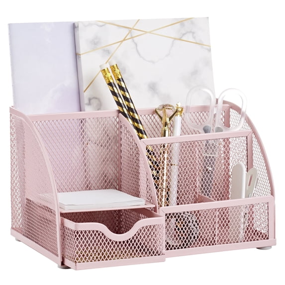 Exerz Metal Desk Organizer - Office Supplies Desktop Organizer for ...