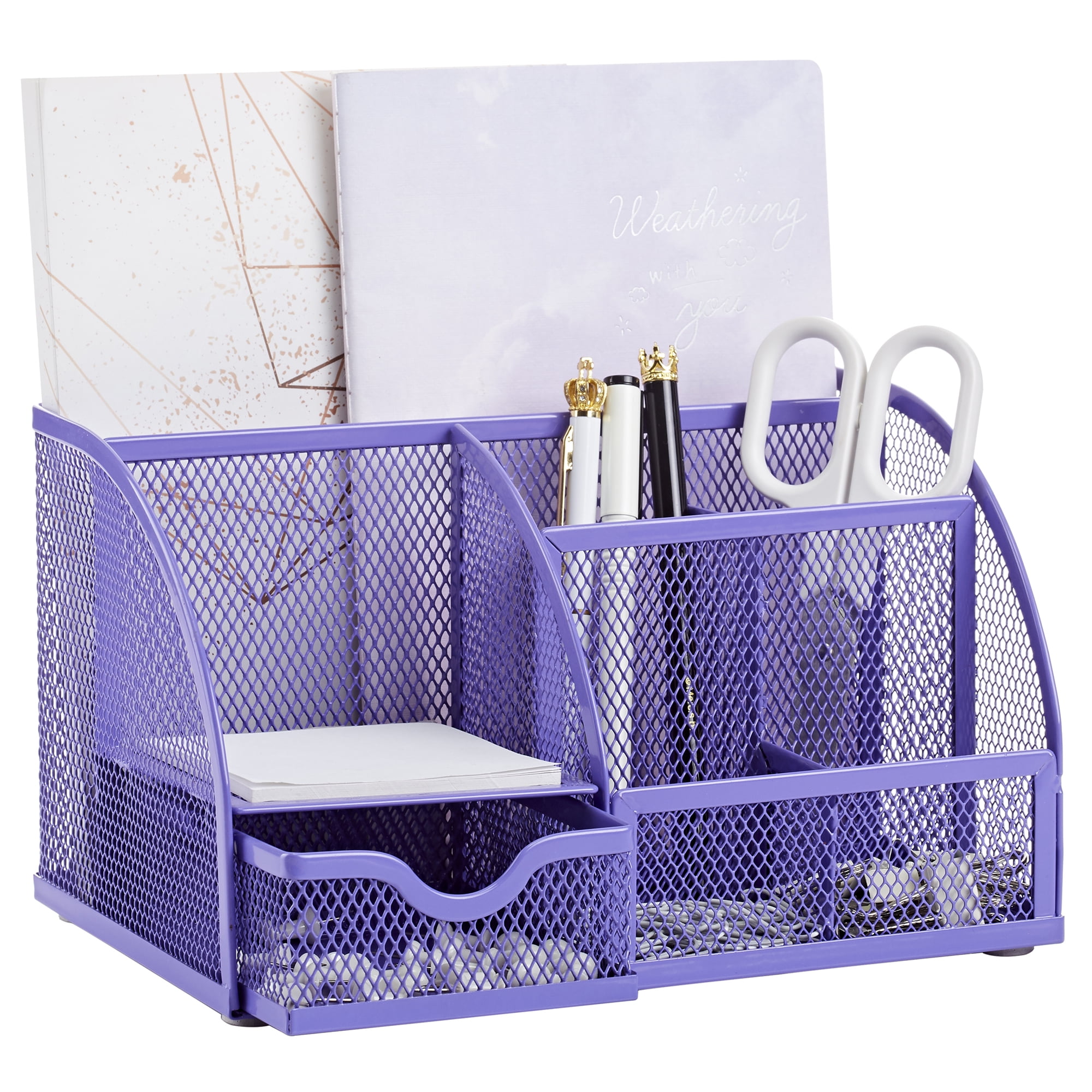 EXERZ Wire Mesh Desk Organizer - Purple - Walmart.com