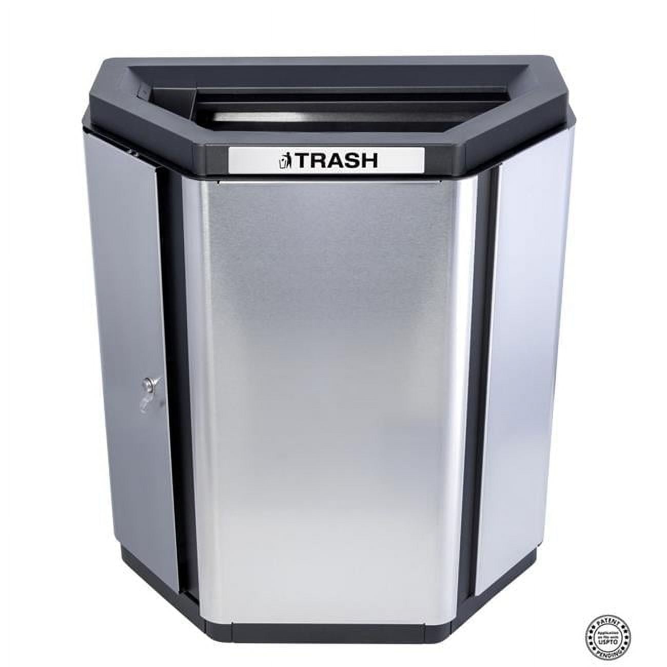 EXH-HHX A-T TR SS-BL Echelon Half-Hex Collection Single Indoor Trash ...