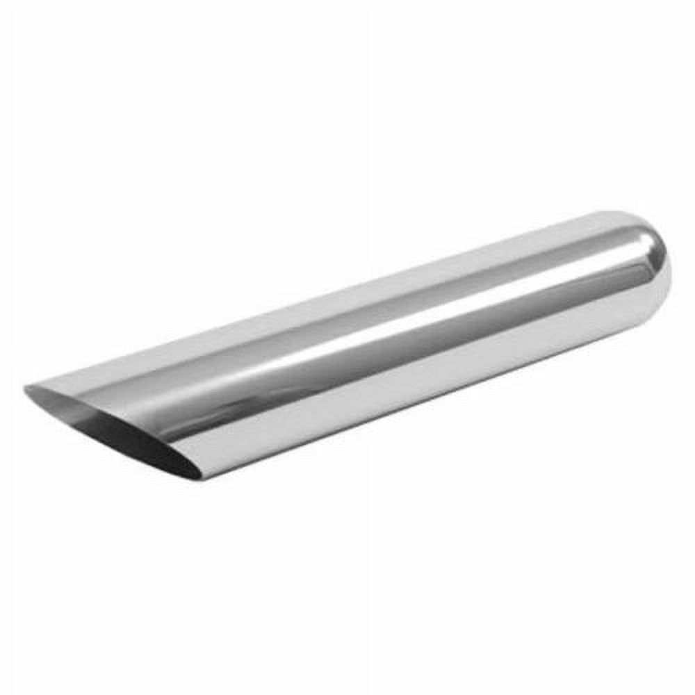 EXHAUST TIP CHROME NON-ROLLED ANGLE-CUT PART # JAC418 - Walmart.com
