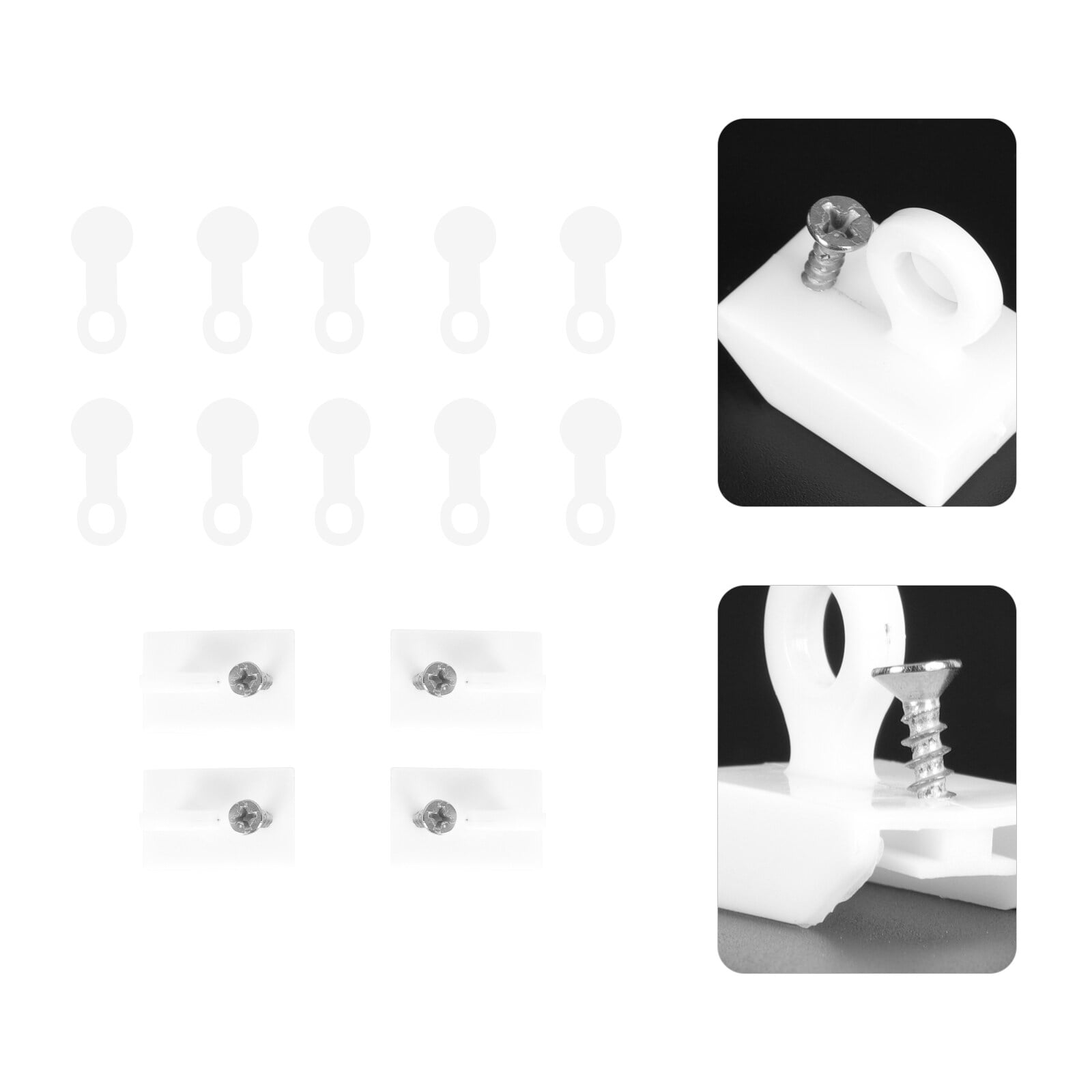 EXHUMKY 1 Set Ceiling Curtain Track Pulley Silent Operation Plastic ...